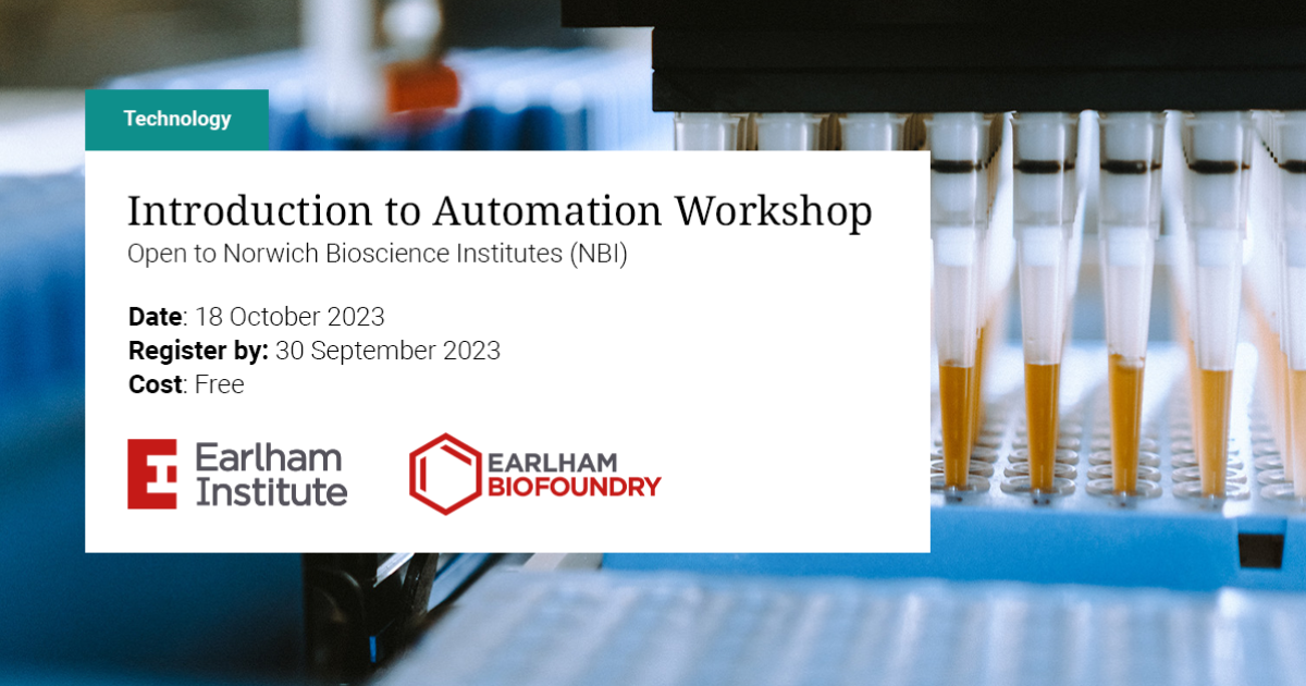Introduction to Automation Workshop | Earlham Institute